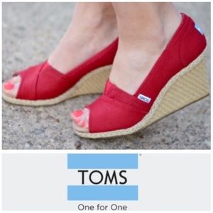 Toms Shoes | Lace Wedges | Poshmark